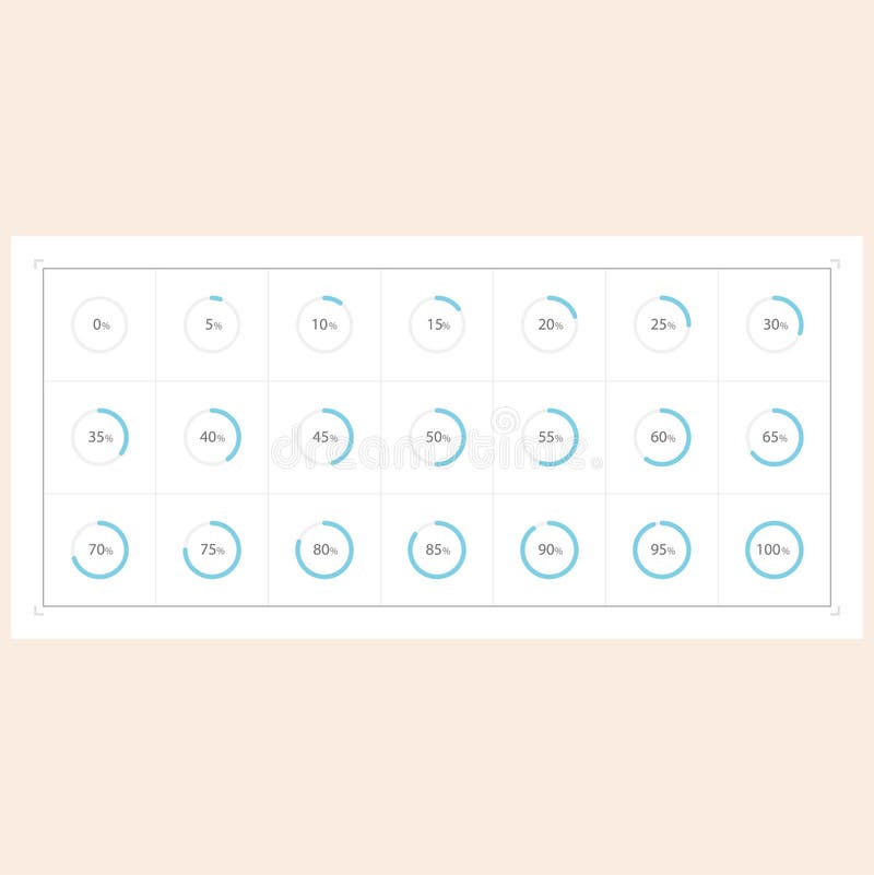 Vector Circular Graphs Set stock illustration. Illustration of analysis ...