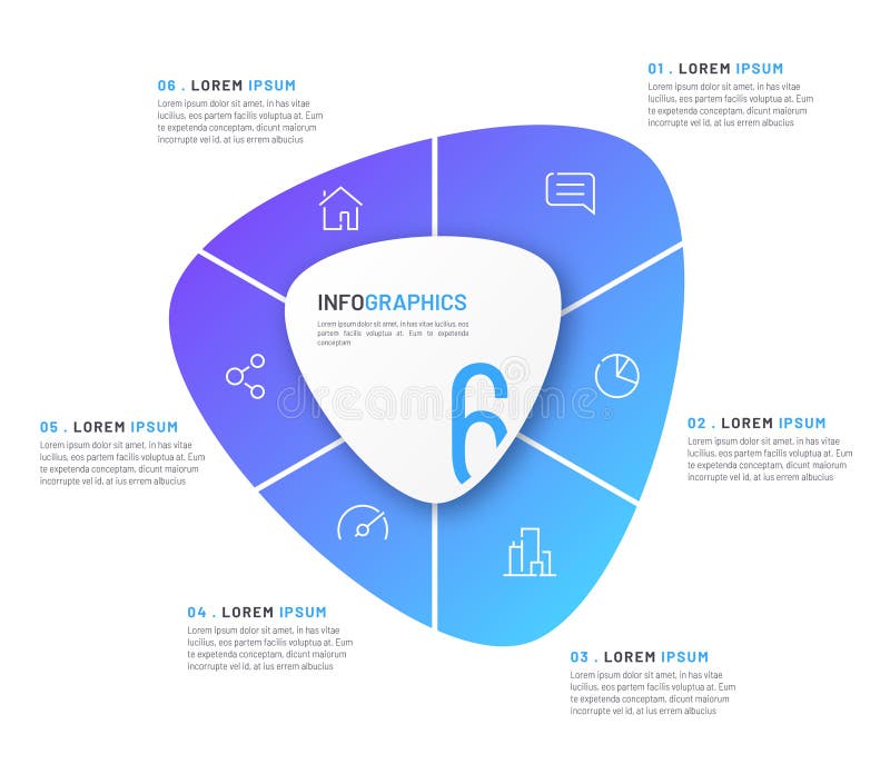Vector Circular Chart Graph Infographic Template Background Stock ...