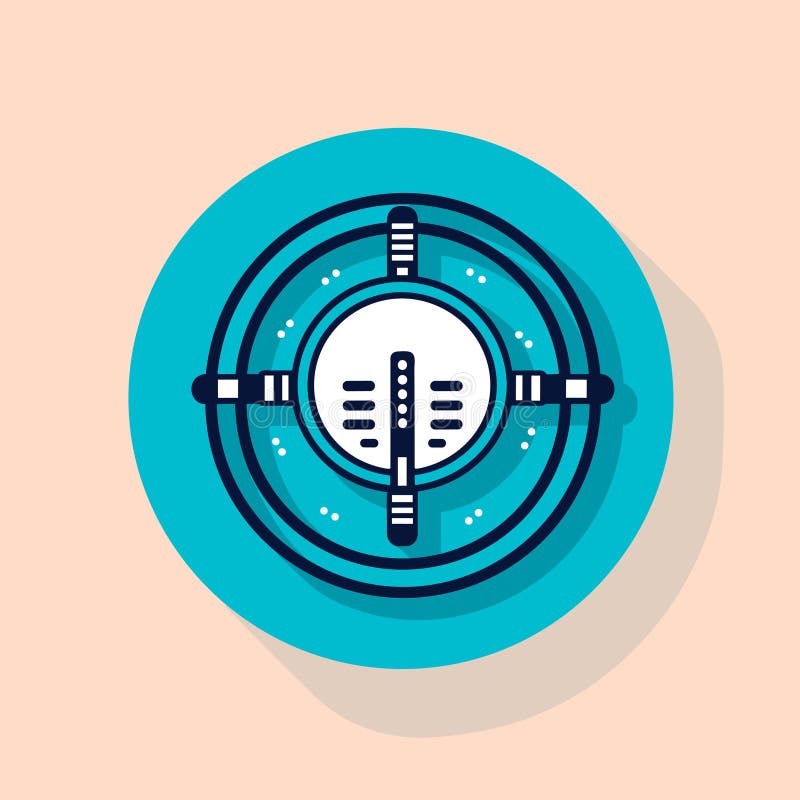 Vector of a Circular Object with a Long Shadow on it Stock Vector ...