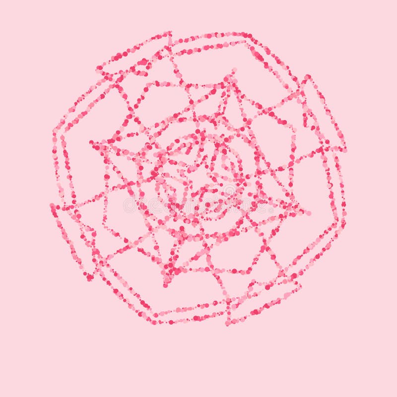 Vector Circular Pattern on a Pink Background Abstract Design Stock ...