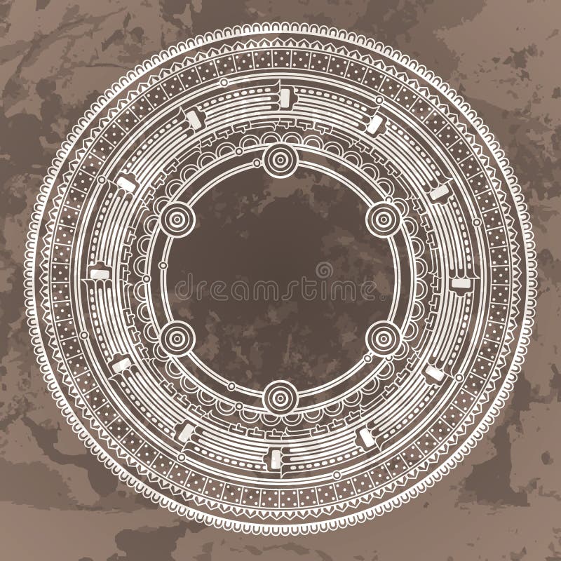 Vector Circular Pattern in the Style of the Aztec Stock Vector ...