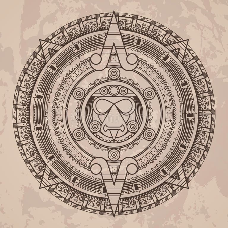 Vector Circular Pattern in the Style of the Aztec Stock Vector ...