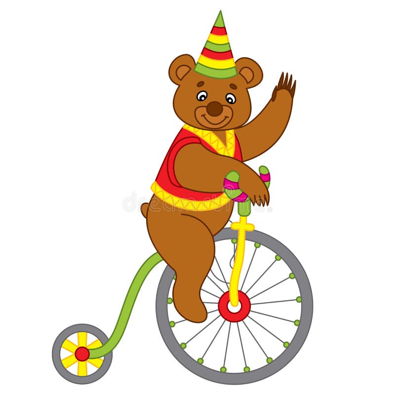 Vector Circus Bear Performing Stock Vector - Illustration of brown ...