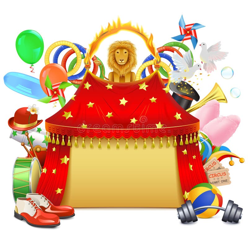 Vector Circus Paper Scroll stock vector. Illustration of ball - 75624497