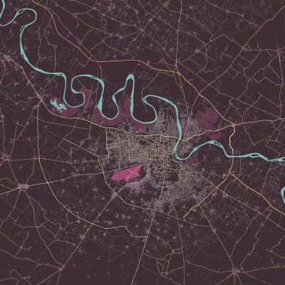 Map of Agra, India stock vector. Illustration of circle - 284553892