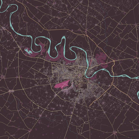 Map of Agra, India stock vector. Illustration of circle - 284553892