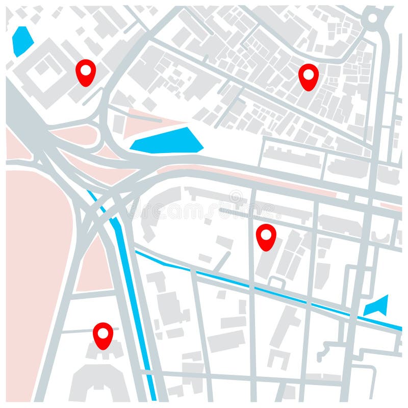 Vector city map stock illustration. Illustration of maps - 300168146