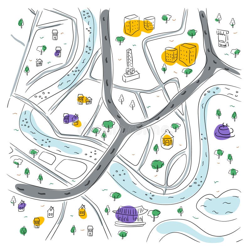 Vector city map stock vector. Illustration of road, google - 300168134