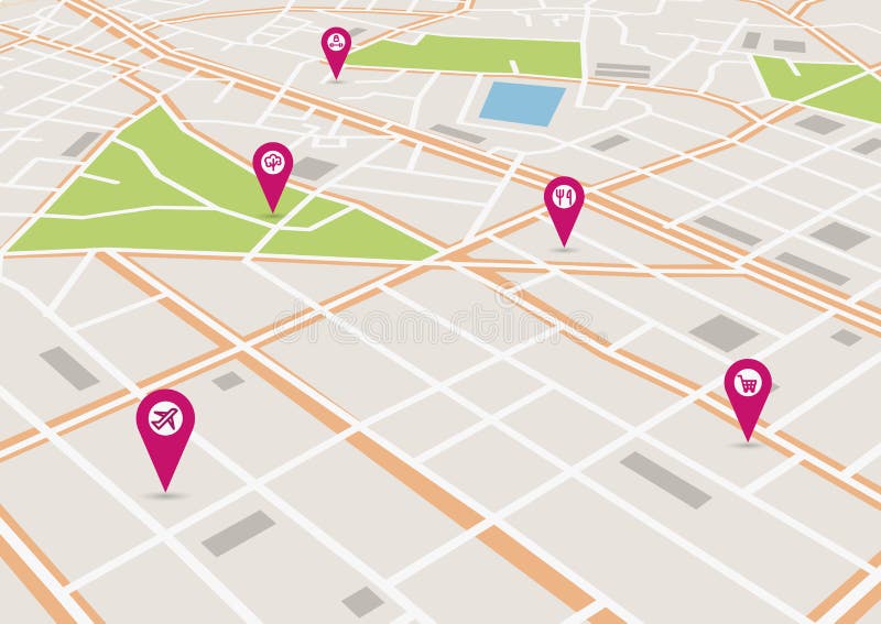 Vector city map stock vector. Illustration of abstract - 88890136