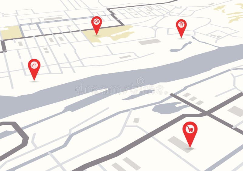 Vector city map stock vector. Illustration of building - 88891965