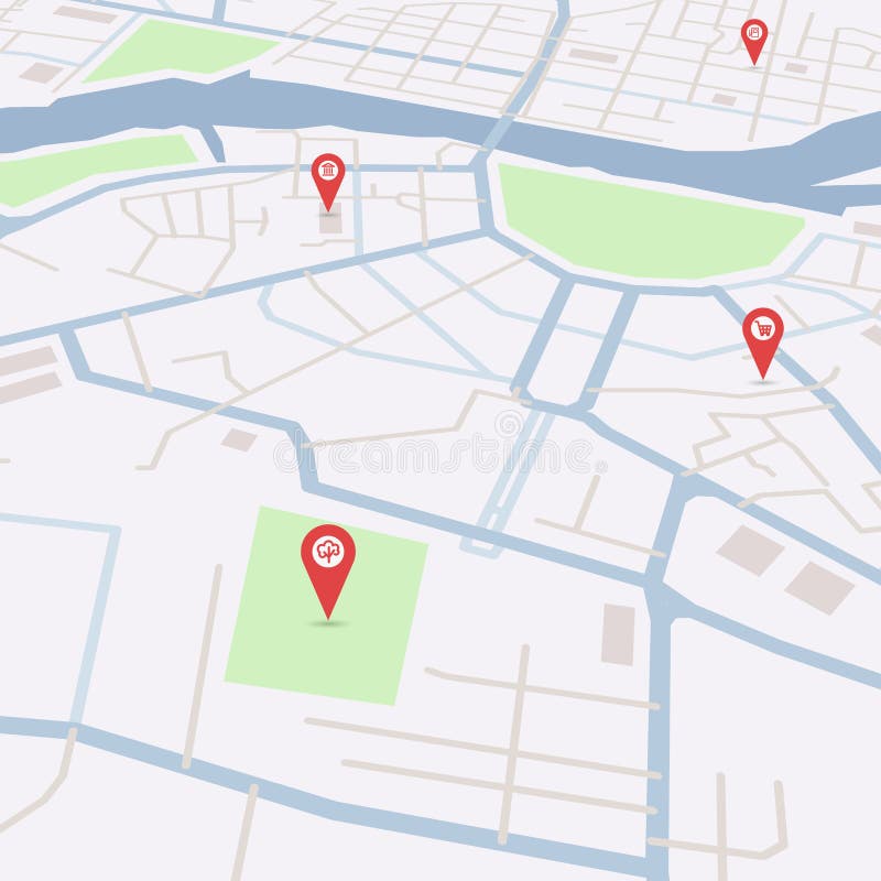 Vector city map stock vector. Illustration of megapolis - 89132640