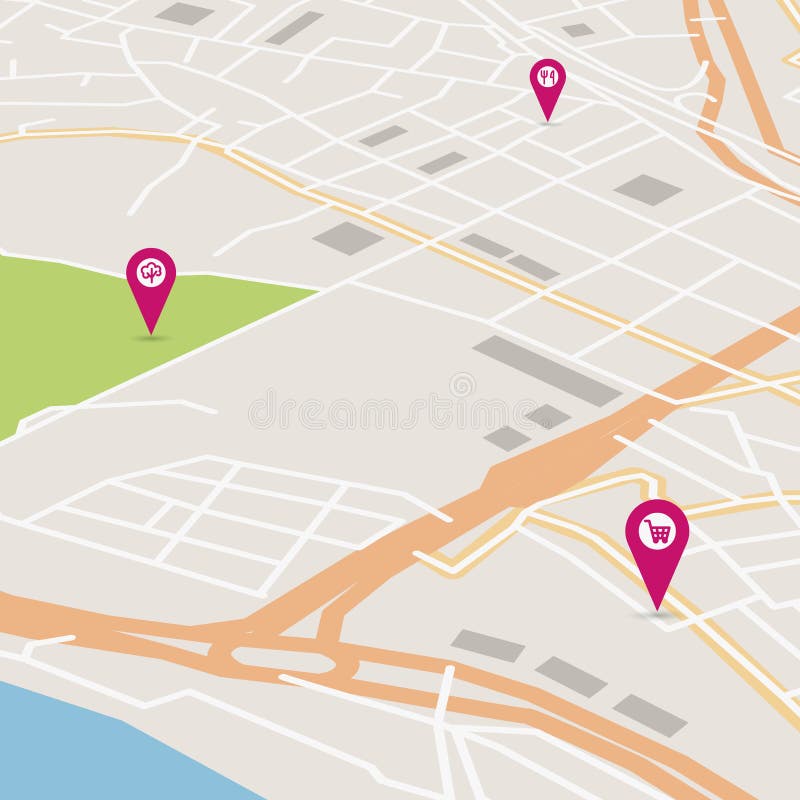 Vector city map stock vector. Illustration of modern - 97283953