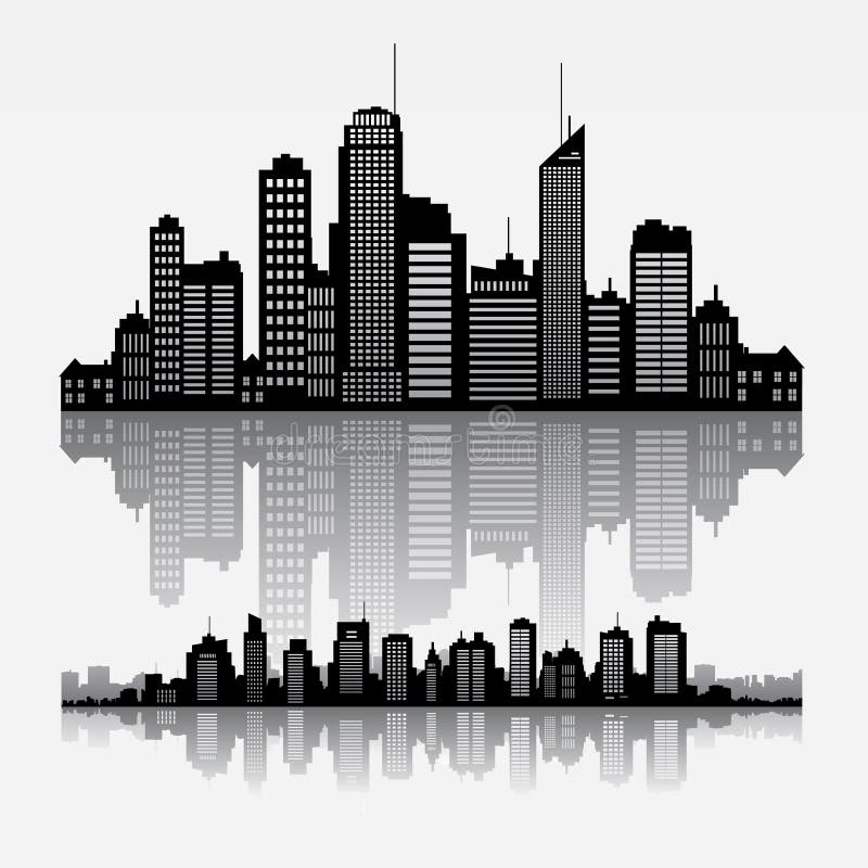 Vector buildings stock vector. Illustration of contrast - 14579457
