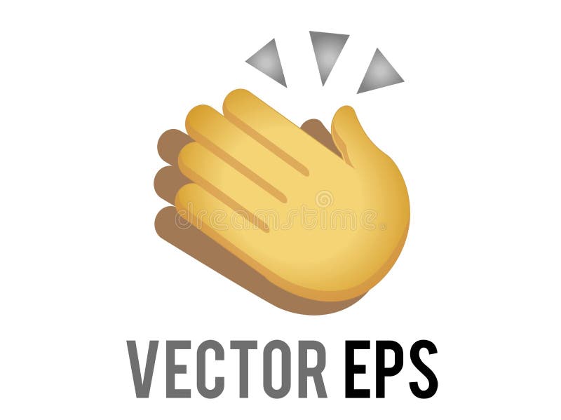 Vector Clapping Yellow Gesture Hands Icon for Applause or Appreciation ...