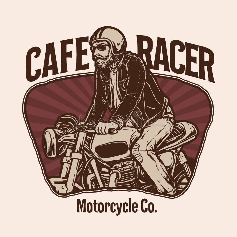 Classic Custom Motorcycle Logo Design Illustration Stock Vector ...