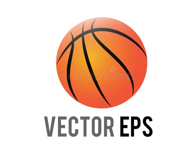 Vector Classic Orange Basketbal Game Ball Icon Stock Vector ...