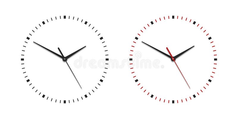 Vector Classic Simple Wall Clock or Watch Dial with Roman Numbers Set ...