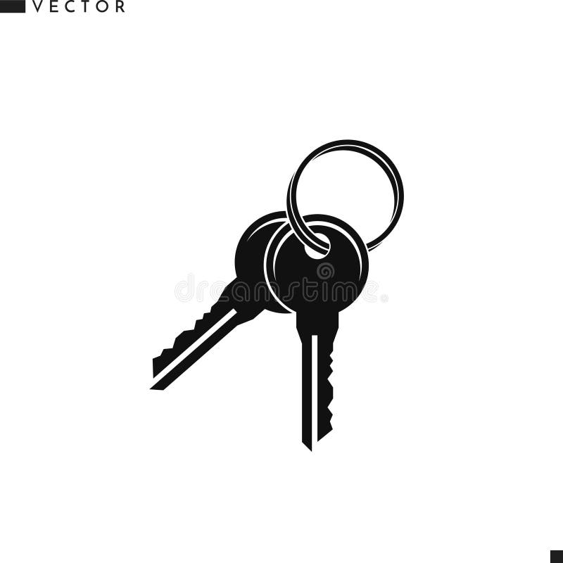 Vector Clave. Signo Aislado En Blanco Ilustración del Vector ...