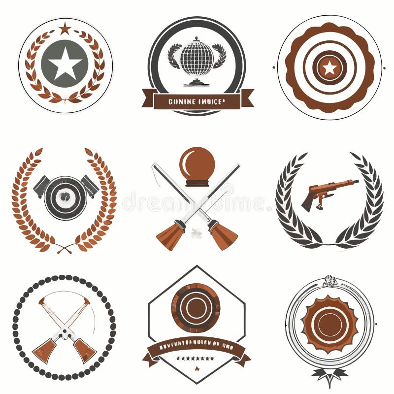 Vector Clay Target Emblems and Design Elements Stock Illustration ...