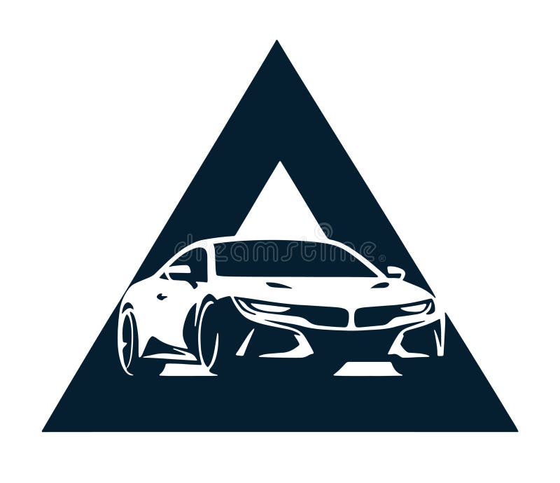 Vector, Clean Car Logo in Silhouette Style for Tech and Racing Projects ...