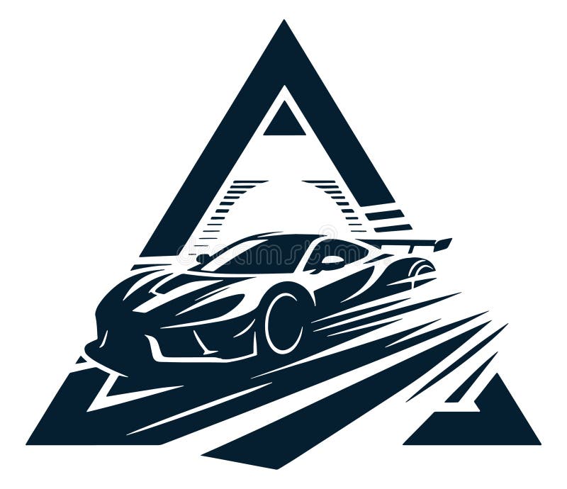 Vector, Clean Car Logo in Silhouette Style for Tech and Racing Projects ...