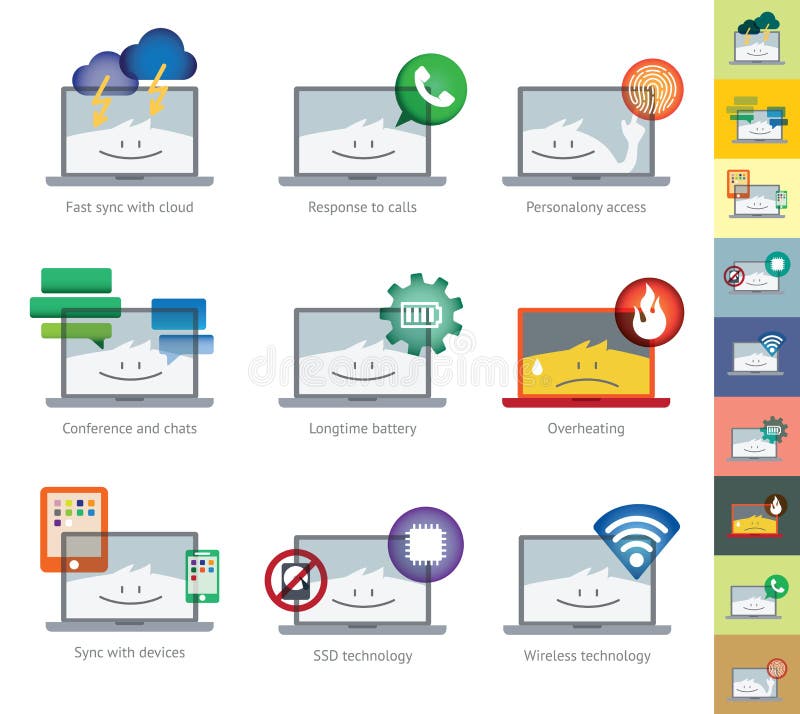 Vector Clean Icons Set for Web Design and Application User Inter Stock ...