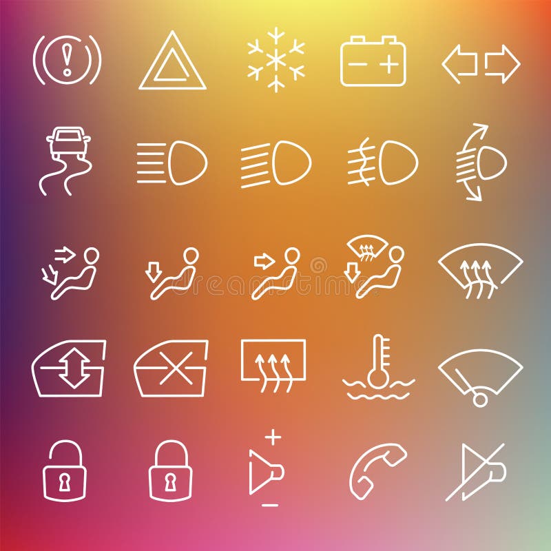 Vector Clean Icons Set for Web Design and Application User Inter Stock ...