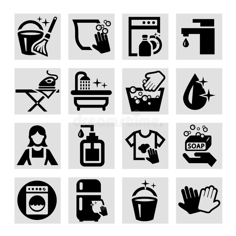 Vector cleaning icons stock illustration. Illustration of clip - 34728445 Vector cleaning icons stock illustration. Illustration of clip - 34728445