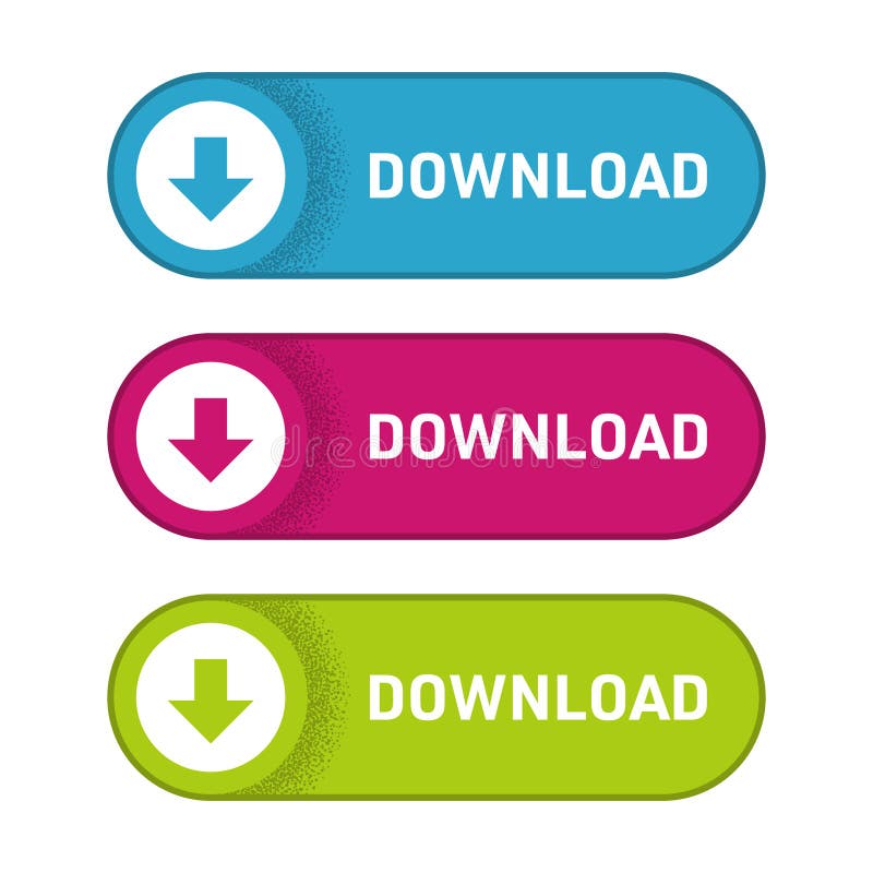Vector Click Download Button Set for Website Stock Vector ...