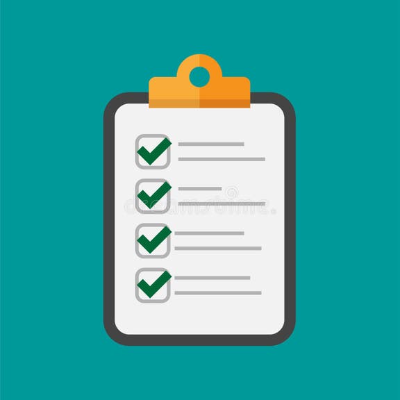 Completed Checklist Stock Illustrations – 9,034 Completed Checklist ...