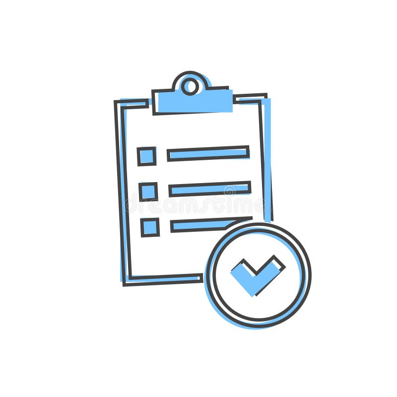 Vector Clipboard and Checklist with Checkmarks. Business Tablet with a ...