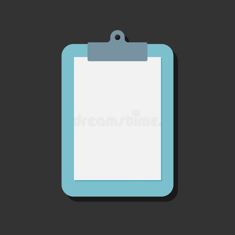 Vector Clipboard Flat Design Stock Vector - Illustration of simple ...