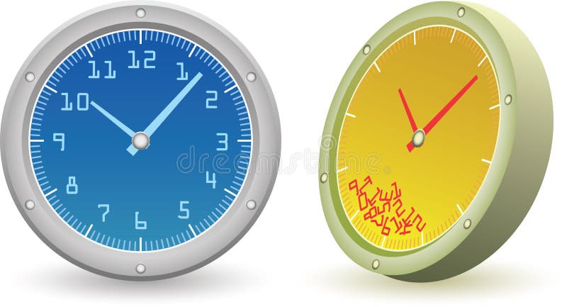 Measurement of Time. Objects Such As Alarm Clock, Wrist Watch ...