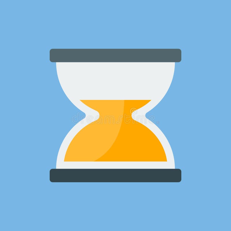 Vector Clock Icon. Hourglass Stock Illustration - Illustration of ...