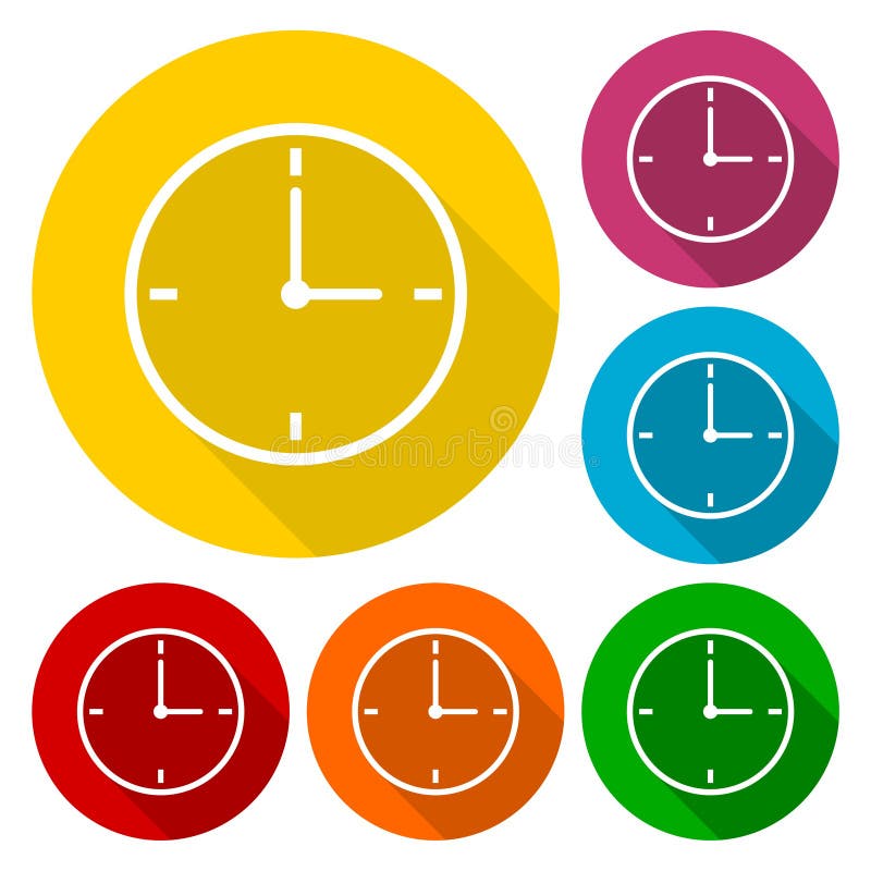 Vector clock blue icon stock vector. Illustration of modern - 87267014