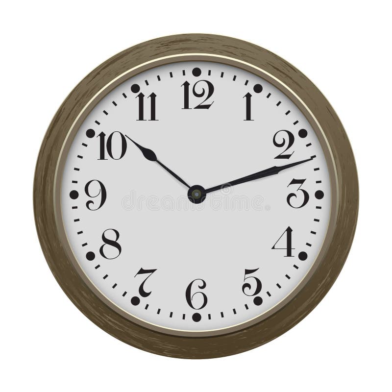 White clock stock vector. Illustration of time, numbers - 22364666