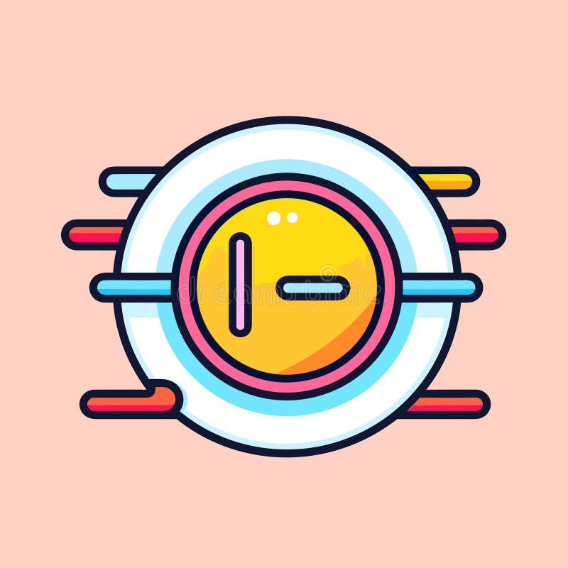 Vector of a Clock on a Plate, Minimalist and Modern Design Stock Vector ...