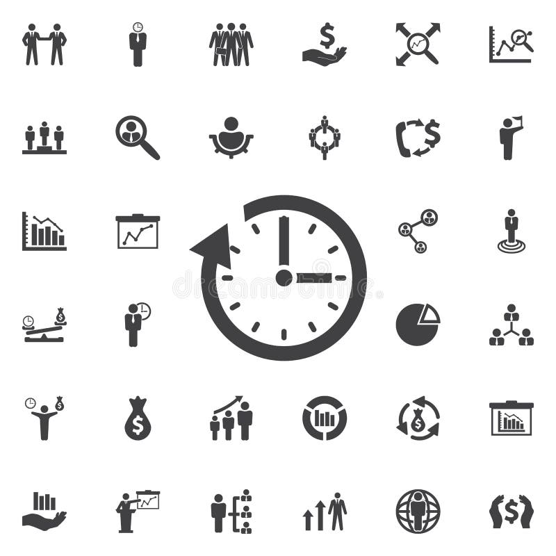 Vector clock update icon. stock illustration. Illustration of delivery ...