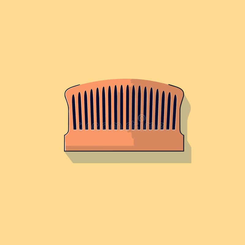 Vector of a Close Up of a Comb on a Yellow Background Stock Vector ...