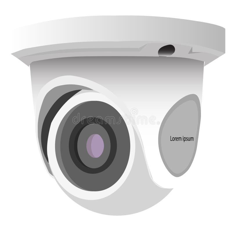 Vector of Closed Circuit Television Placed on the Wall Stock Vector ...