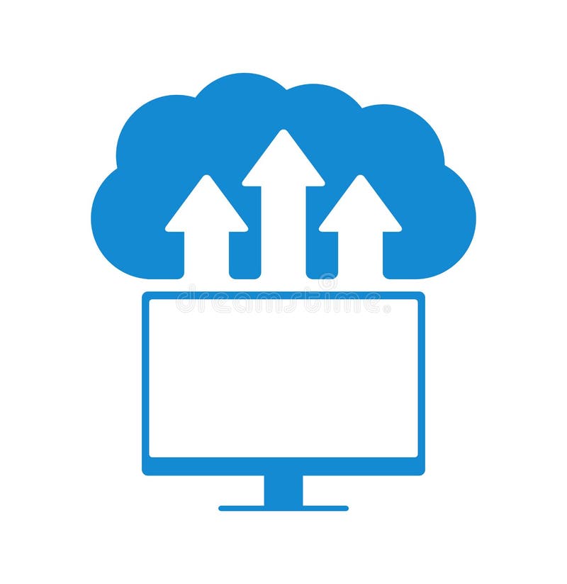 Vector Cloud Computing Concept. Modern Design Temp Stock Vector - Illustration of database, blue ...