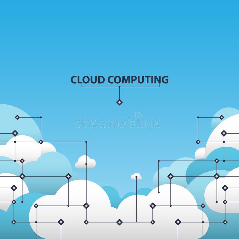 Cloud Computing Network Internet Storage Connection Stock Vector ...