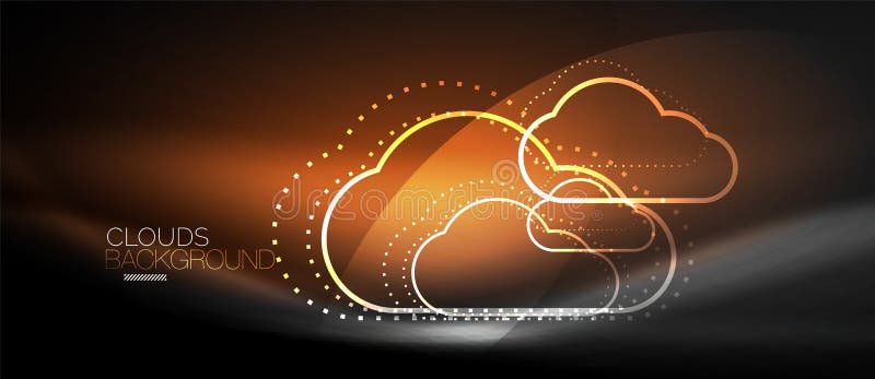 Vector Cloud Computing, Storage Concept Stock Vector - Illustration of ...