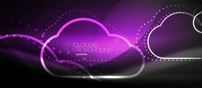 Vector Cloud Computing, Storage Concept Stock Vector - Illustration of ...