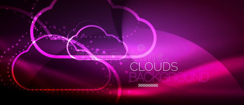 Vector Cloud Computing, Storage Concept Stock Vector - Illustration of ...