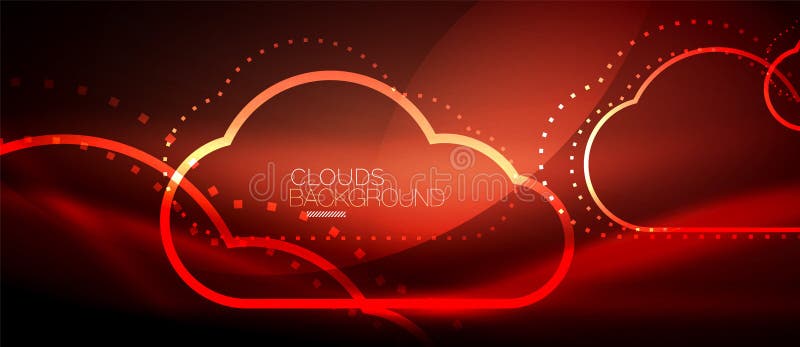 Vector Cloud Computing, Storage Concept Stock Vector - Illustration of concept, button: 111195871