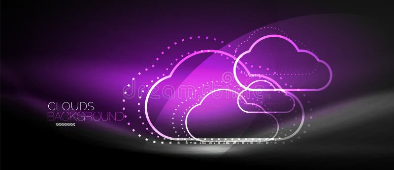 Vector Cloud Computing, Storage Concept Stock Vector - Illustration of light, effect: 109511123