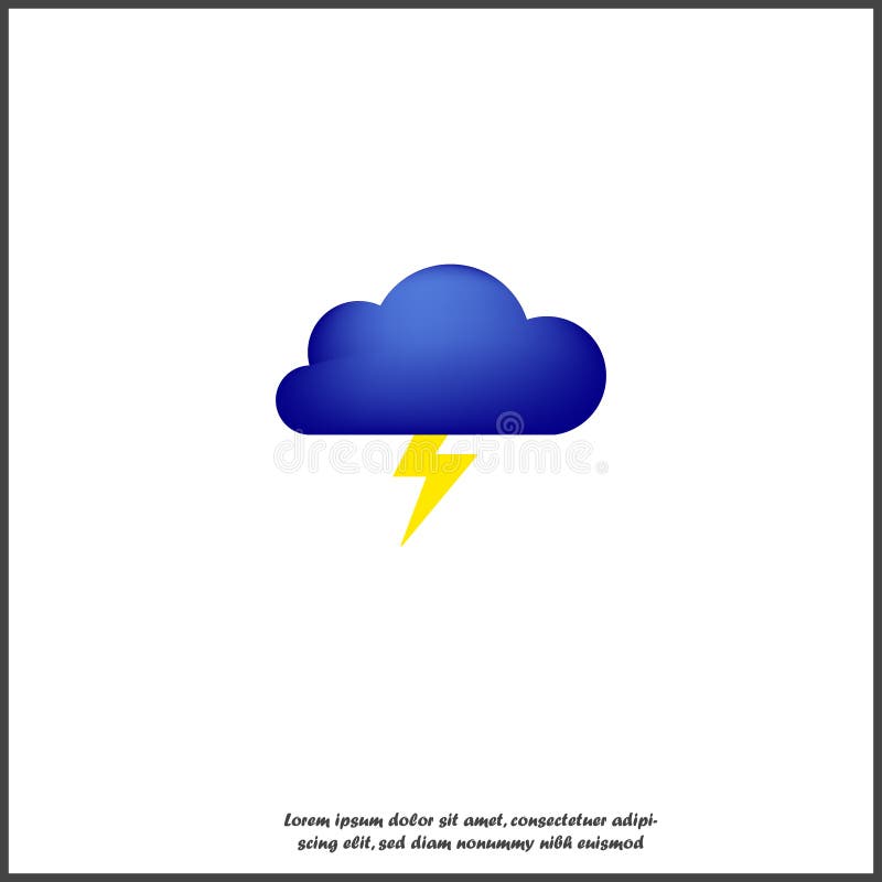 Weather Symbol - lightning stock illustration. Illustration of clouds ...