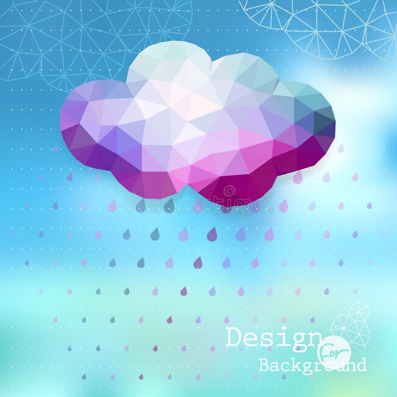 Vector: Cloud and Raining Background Stock Vector - Illustration of ...