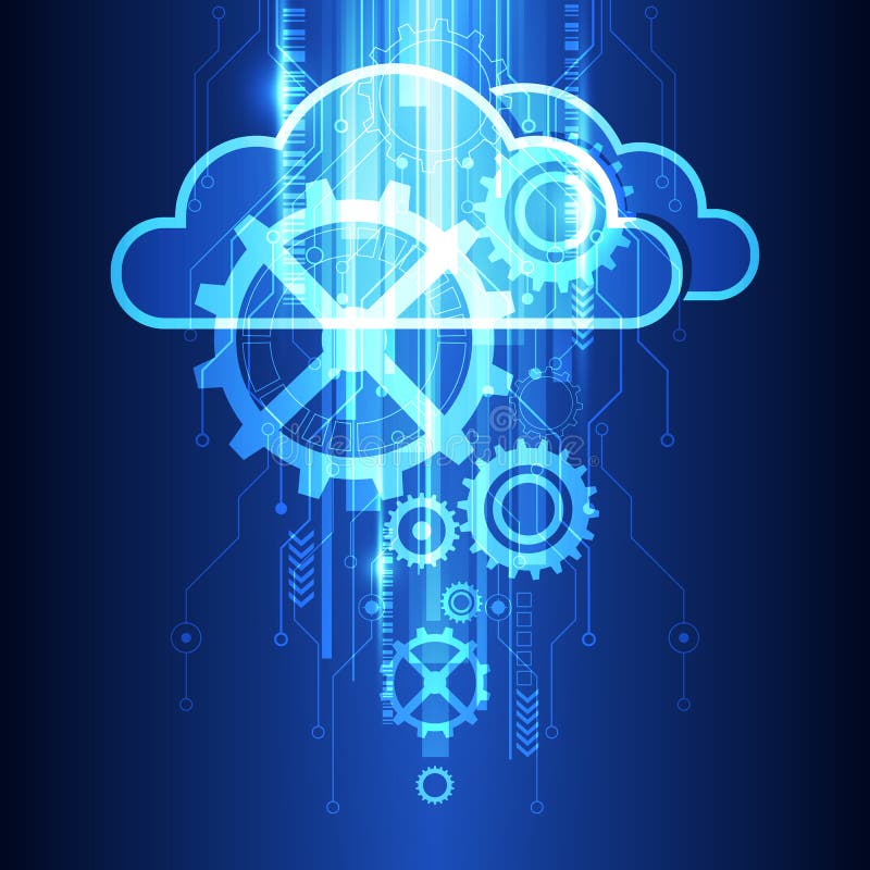 Vector Cloud Technology System Background, Illustration Stock Vector ...